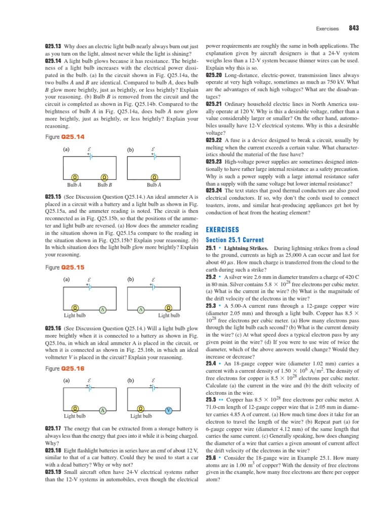 Physics II Problems PDF | PDF | Electric Current | Electrical Conductor