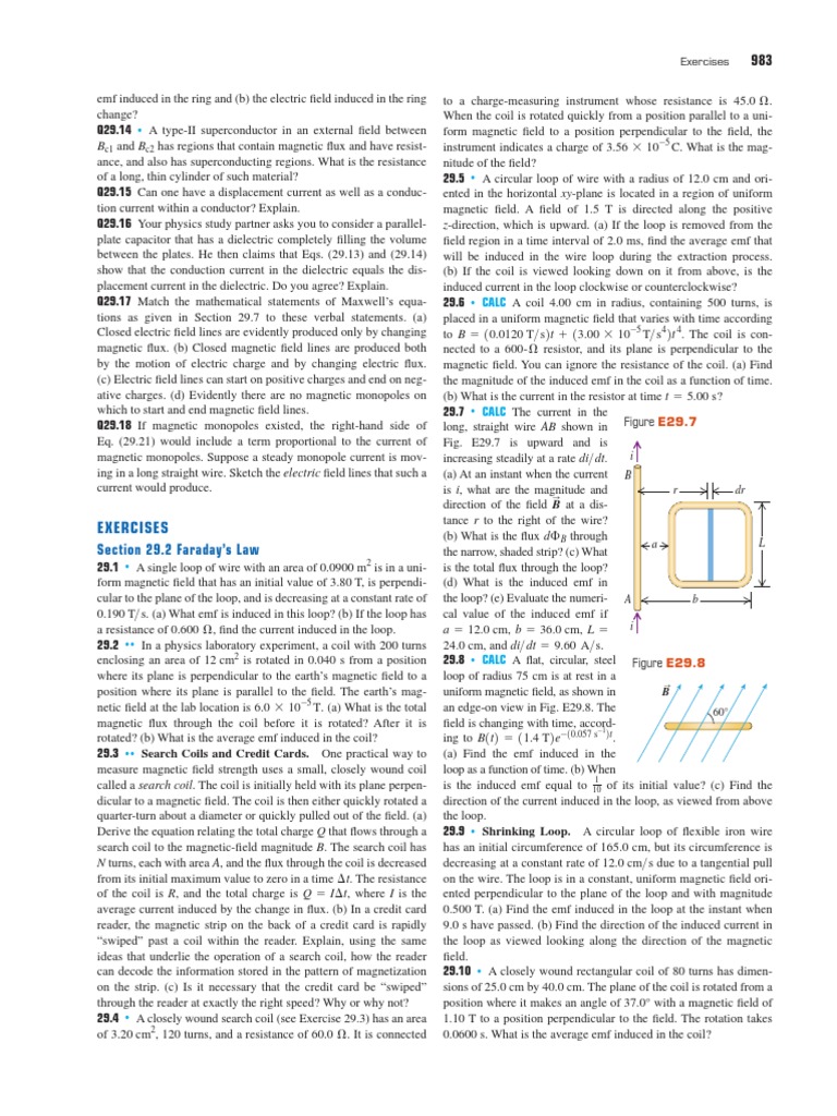 Physics II Problems PDF | PDF | Magnetic Field | Electric Current
