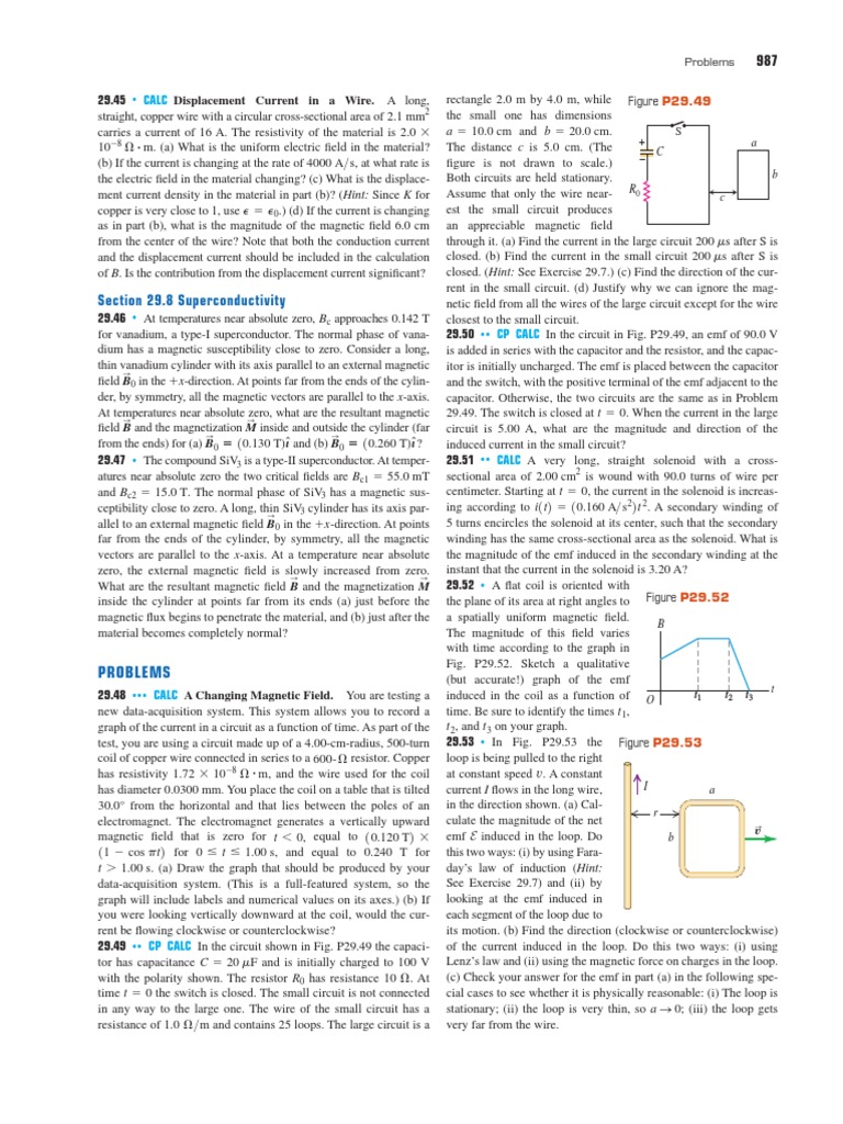 Physics Ii Problems Pdf Pdf Superconductivity Electromagnetic