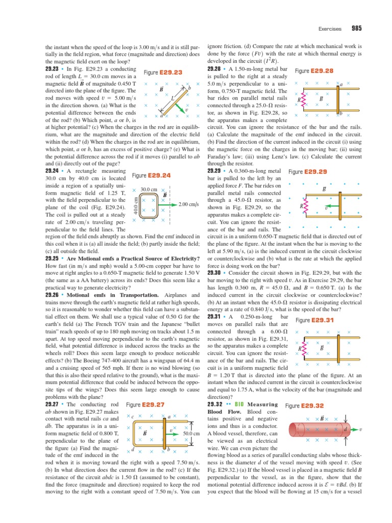 Physics II Problems PDF | PDF | Electromagnetic Induction | Electric ...