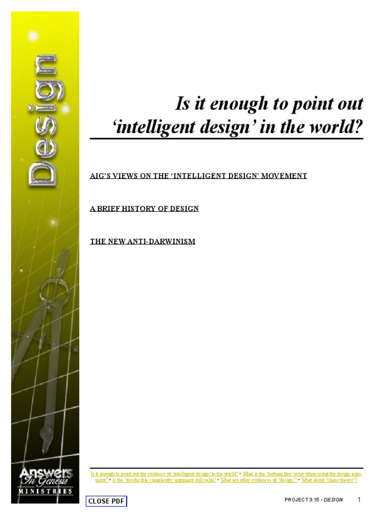 Answers in Genesis - (PDF) - Ken Ham - Intelligent Design 1 - Creation ...