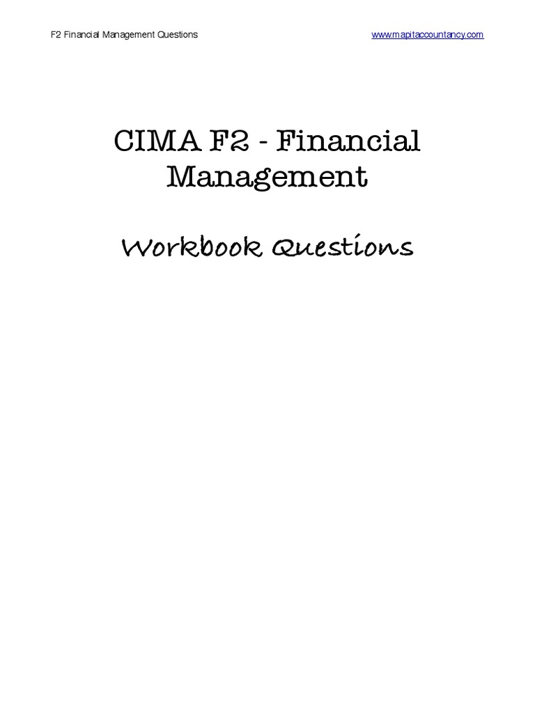 CIMA F2 Workbook Q PDF | PDF | Goodwill (Accounting) | Bonds (Finance)