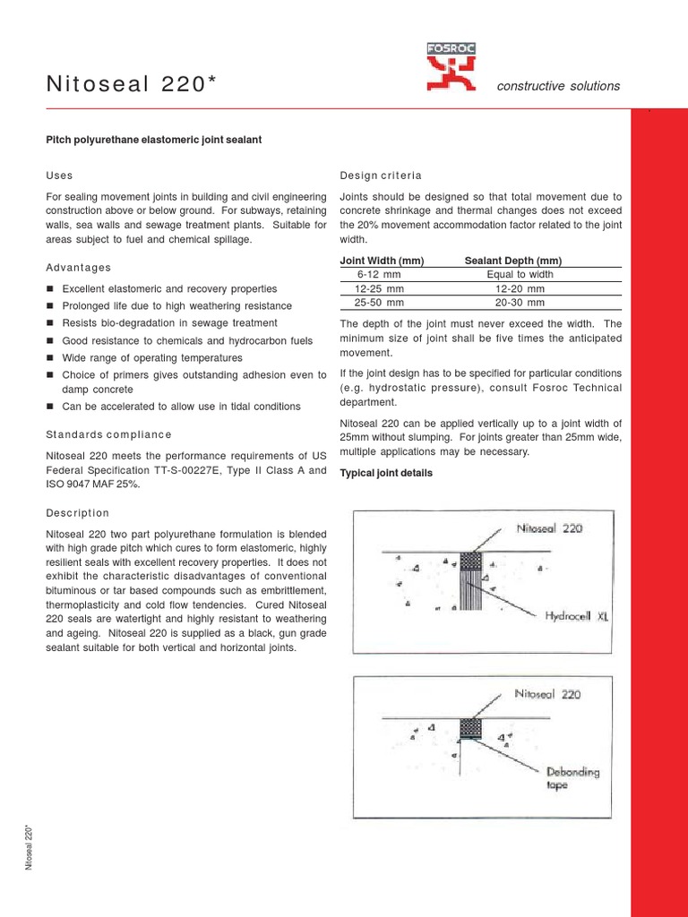 Nitoseal_220.pdf | Concrete | Human Resource Management