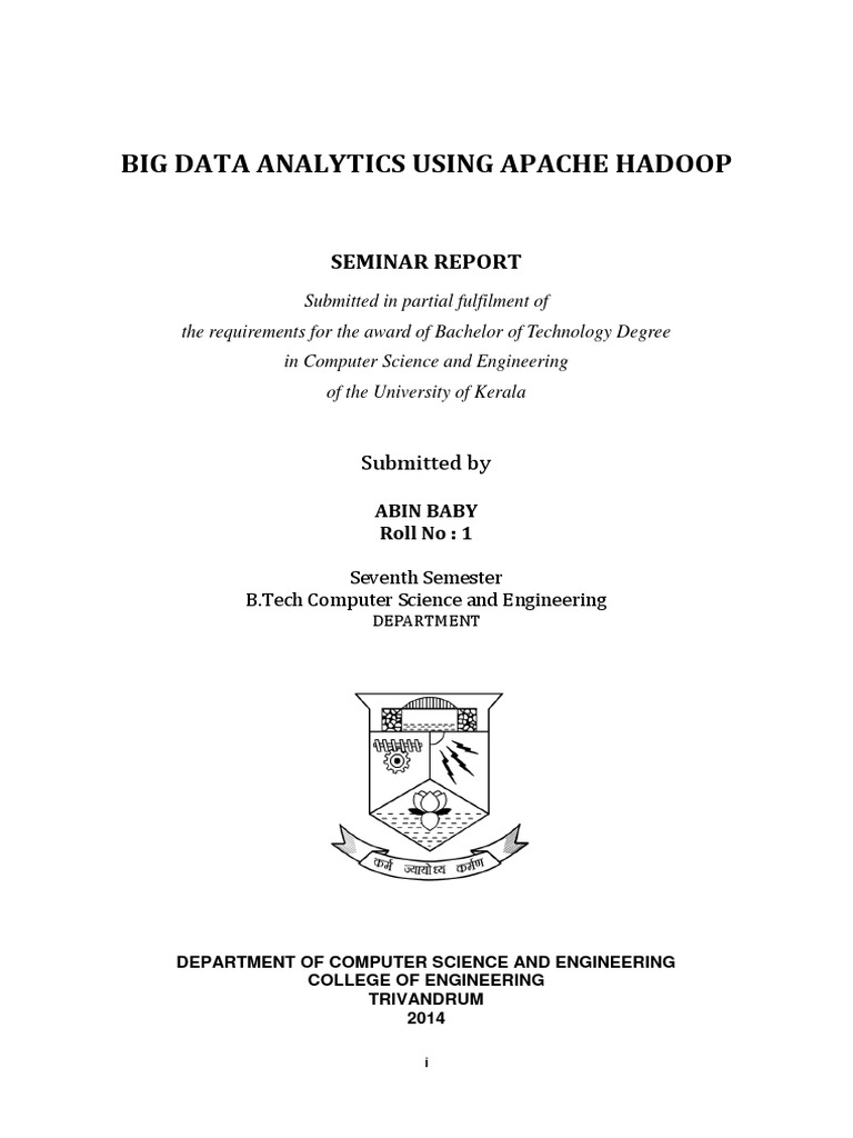 Big Data Analytics Using Apache Hadoop | Download Free PDF | Apache Hadoop | Map Reduce