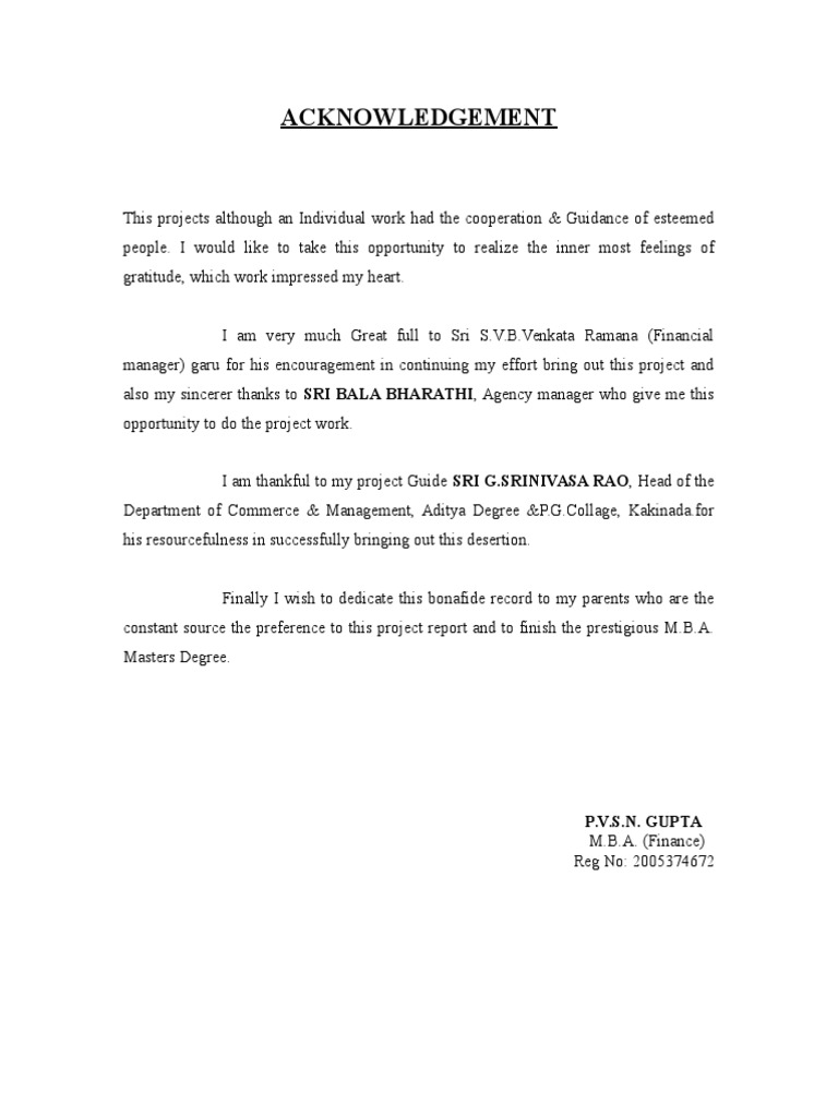 Acknowledgement Letter | PDF