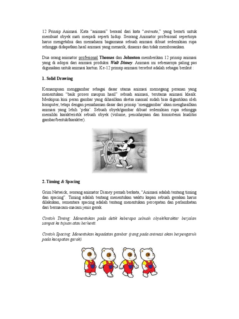 12 Prinsip Animasi | PDF | Karier & Perkembangan