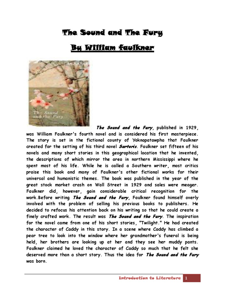 The Compson Family Curse: An Analysis of the Opening Chapter of William ...