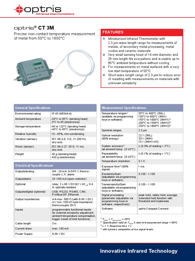 Data Sheet optris CT 3M.pdf | Signal (Electrical Engineering ...