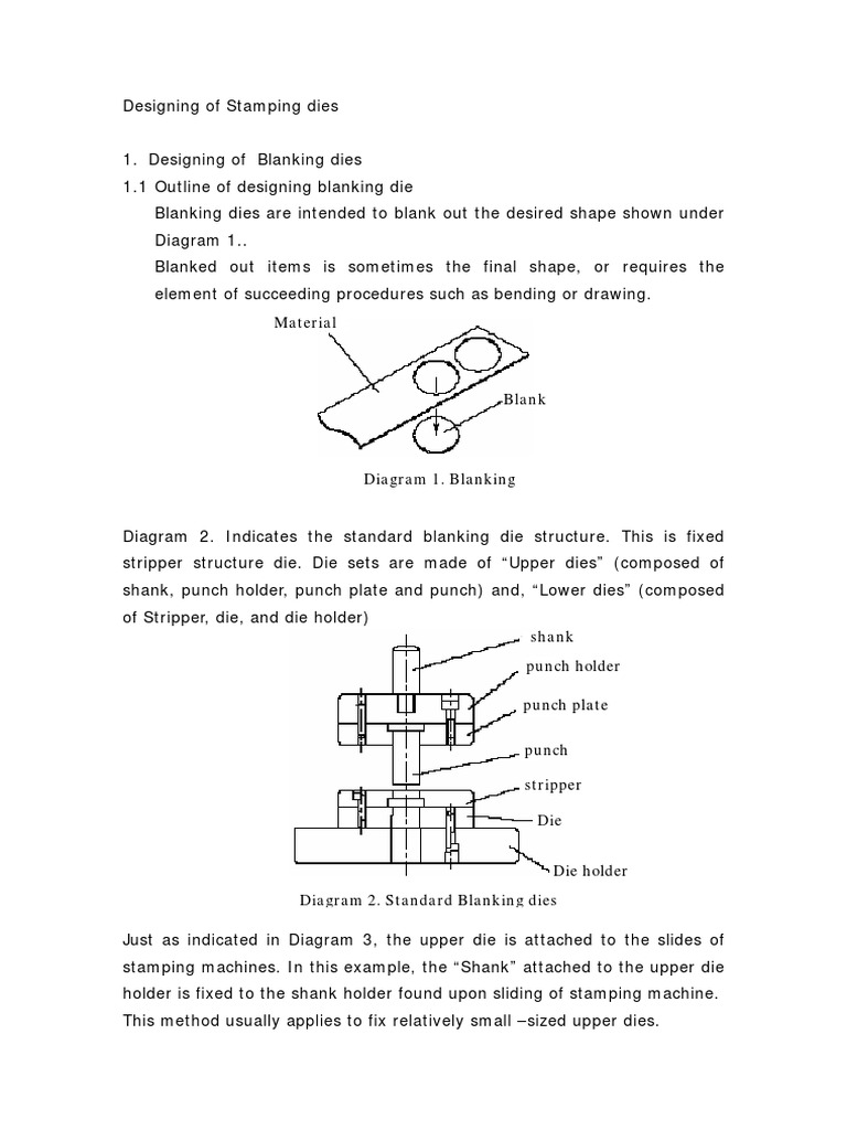 Blanking Die Design and Layout Guide | PDF | Screw | Metalworking