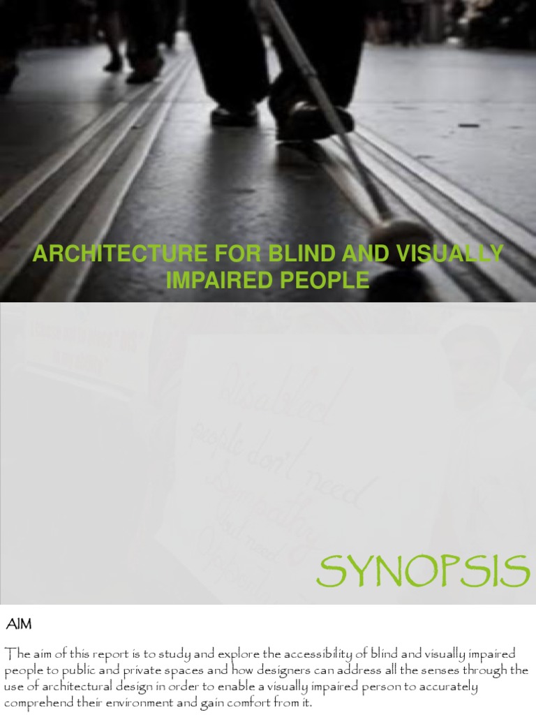Dissertation On Architecture For Blind and Visually Impaired | PDF ...