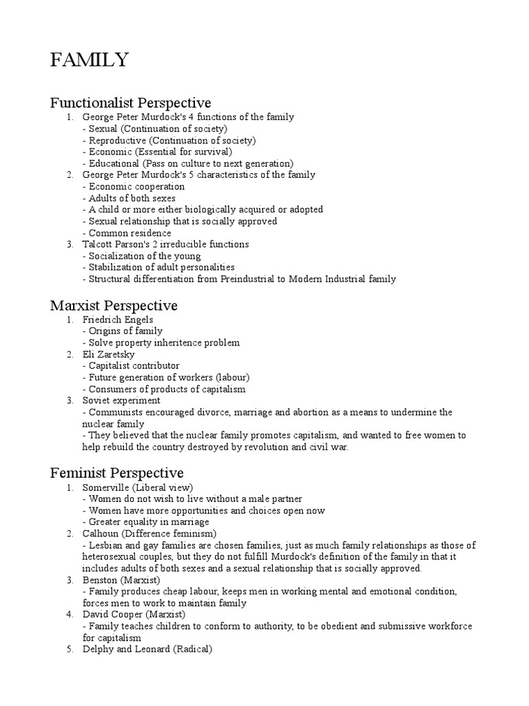 Sociology - Family | PDF | Family | Marriage