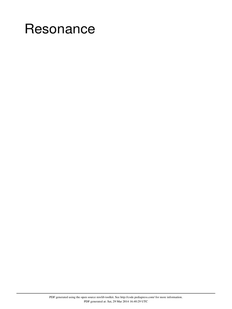 Resonance PDF | PDF | Resonance | String Instruments