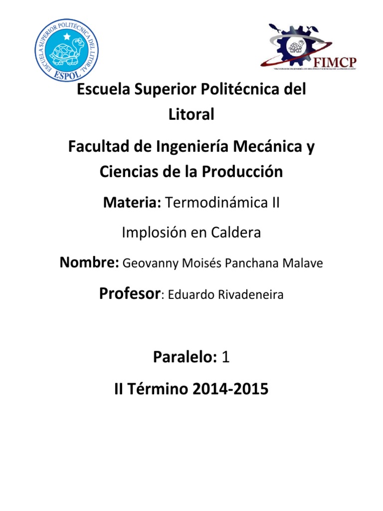 Implosion en Un Caldera | PDF | Ventilador mecánico | Hogar