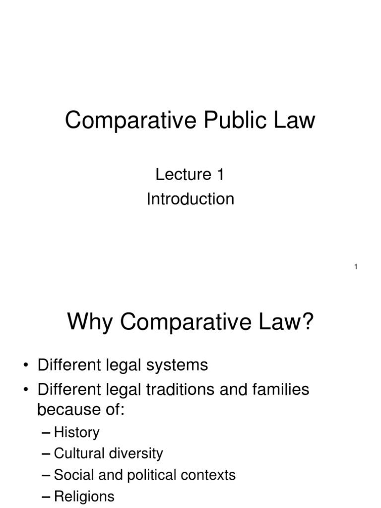 Lecture 1 Introduction To Comparative Law | PDF | Human Rights ...