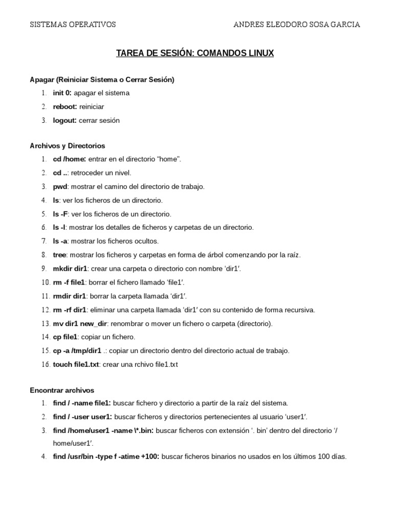 Comandos Linux | PDF