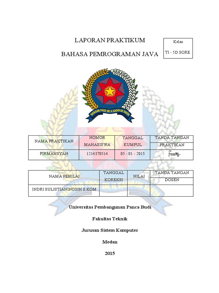 Laporan Praktikum Bahasa Pemrograman Java | PDF