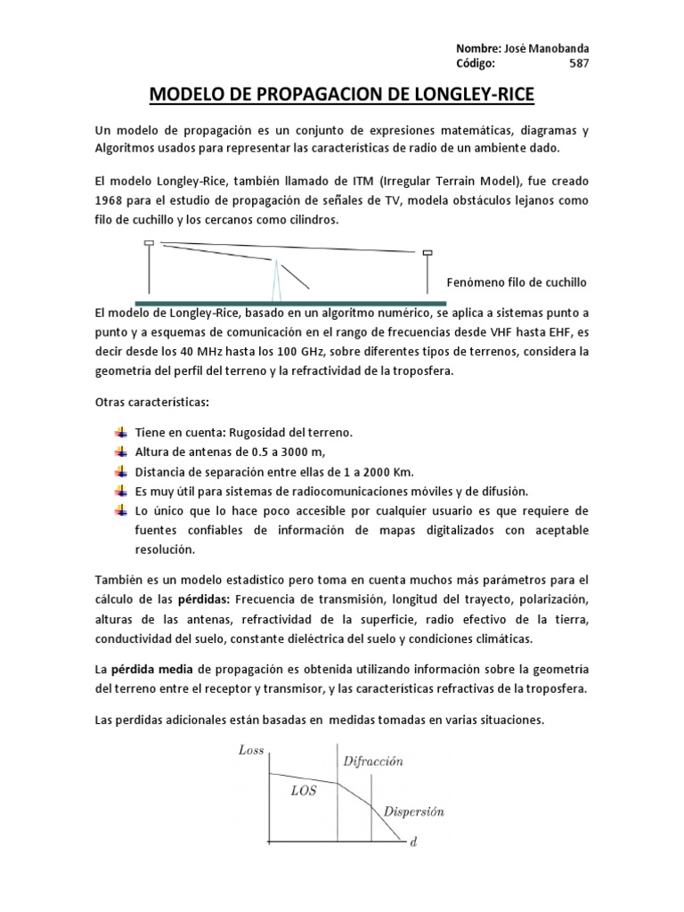 Modelo de Propagación de Longley-Rice | PDF | Antena (Radio ...