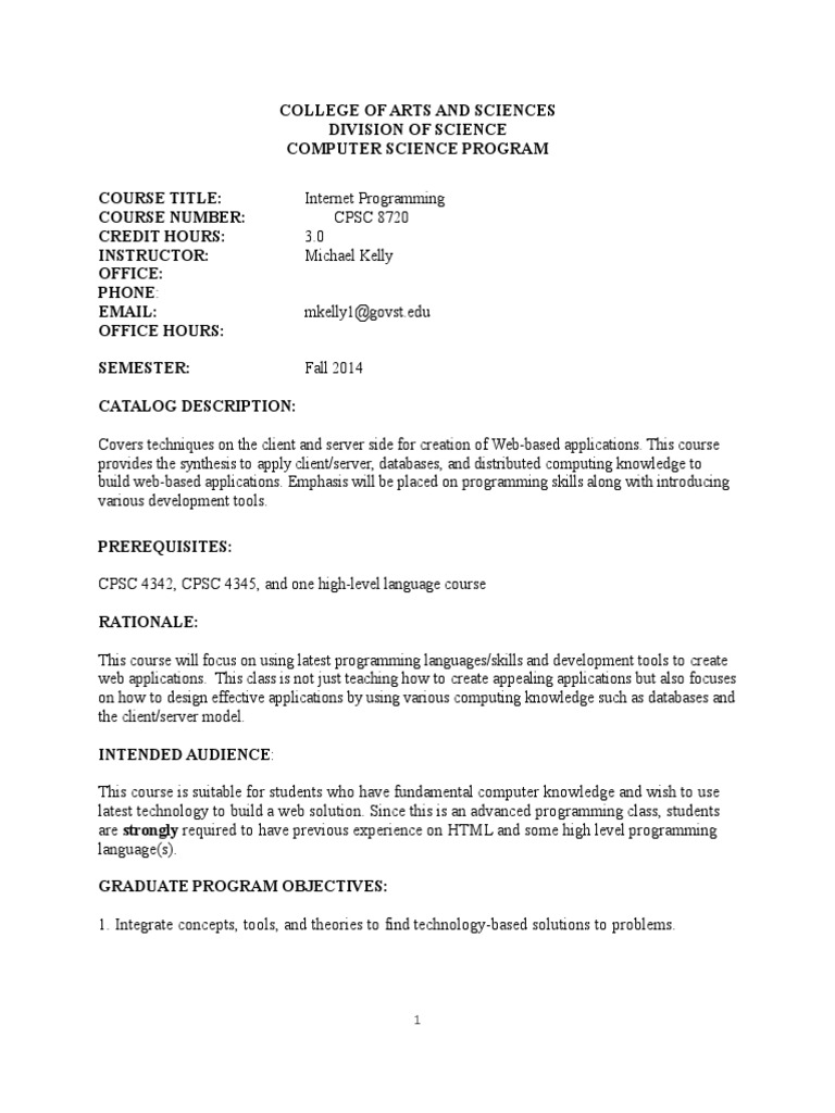 Advanced Web Programming Course | PDF | Web Application | World Wide Web