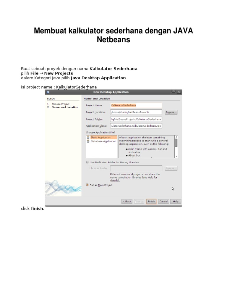Membuat Kalkulator Sederhana Dengan JAVA Netbeans | PDF