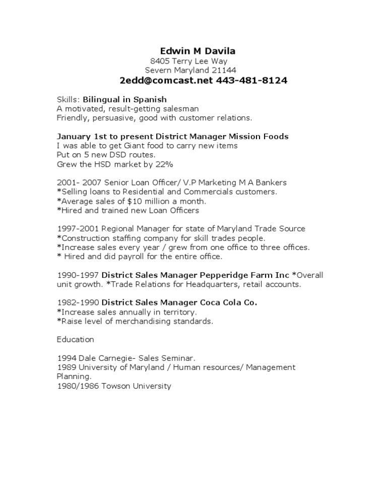 Edwin M Davila Resume | PDF