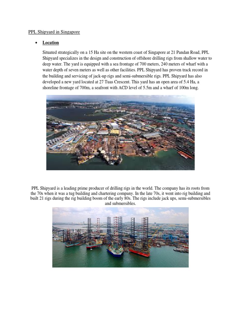 PPL Shipyard in Singapore | PDF | Drilling Rig | Offshore Drilling
