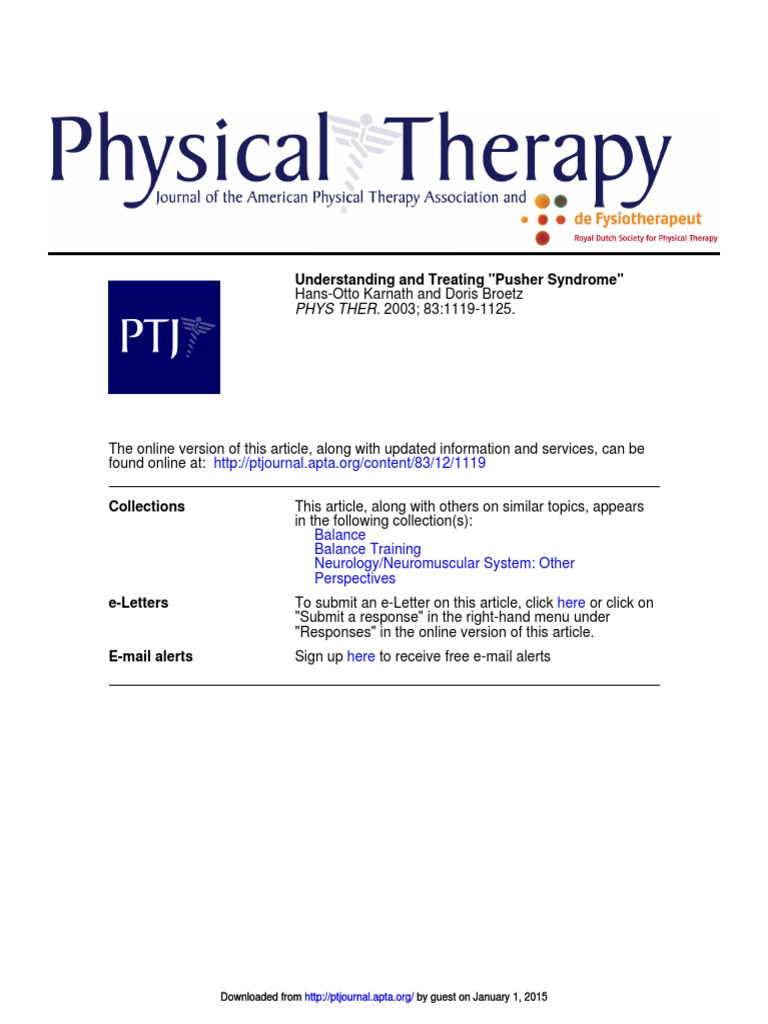 Pusher SYndrome Understanding and Treating | Lateralization Of Brain ...
