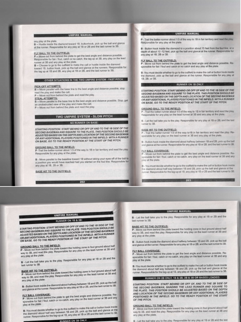 2 Umpire System | PDF | Baseball Field | Softball