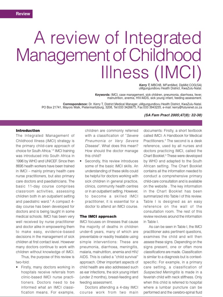 Imci Chart Booklet Up Date | PDF | Breastfeeding | Family Medicine