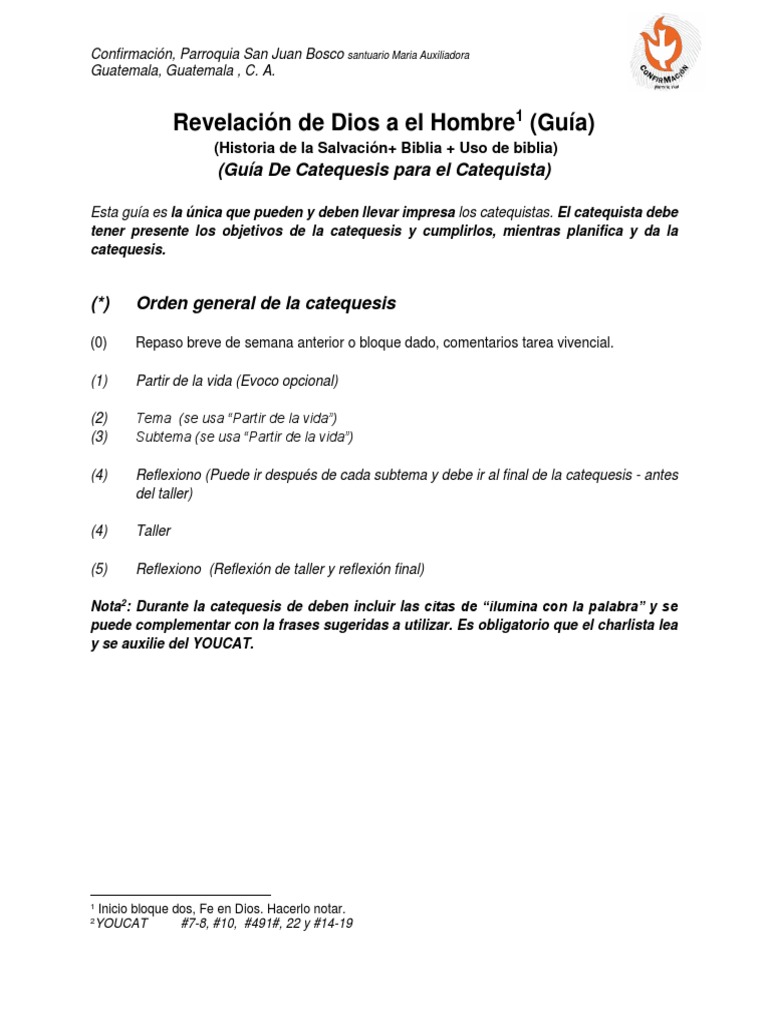 Catequesis 4 - Dios Se Revela Al Hombre | PDF | Tora | Biblia