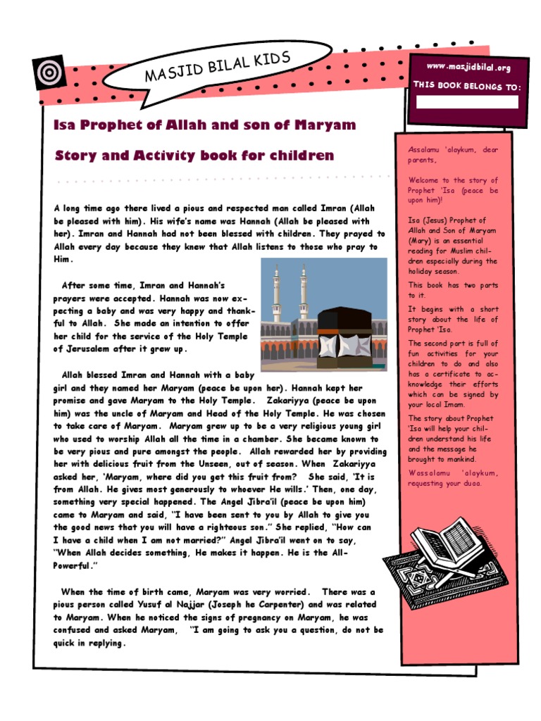 Story of Prophet Isa for Kids | PDF | Jesus In Islam | Prophets And ...