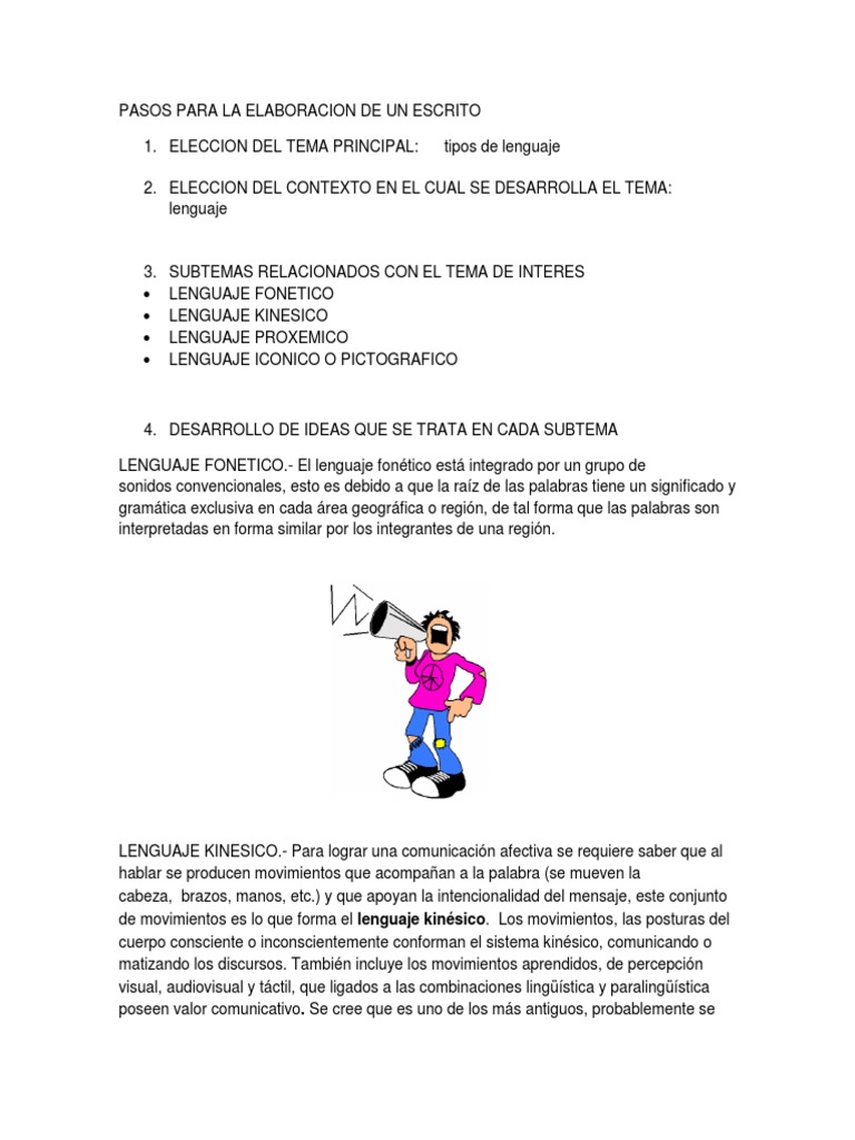 Pasos para La Elaboracion de Un Escrito | PDF | Los símbolos | Comunicación