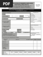 IEB (Institution of Engineers, Bangladesh) Membership Form | PDF ...