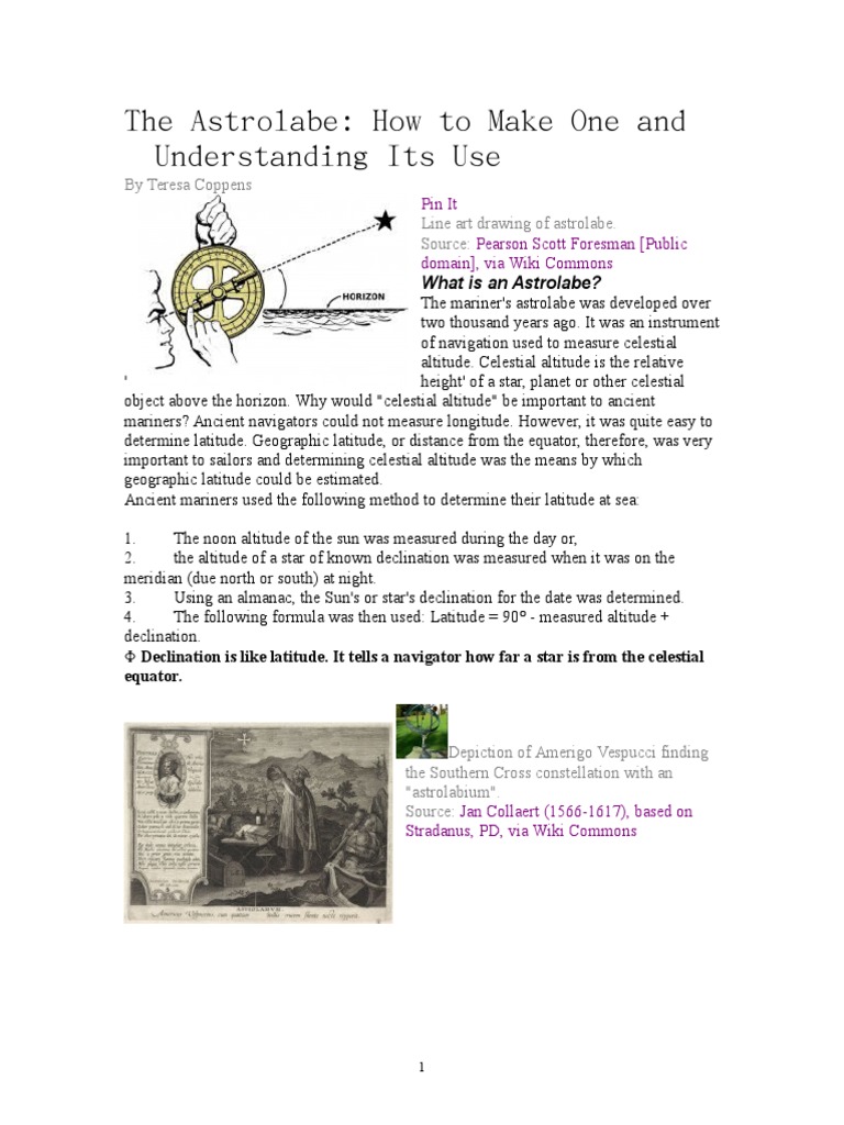 How Ancient Mariners Navigated with the Astrolabe | PDF | Trigonometry ...