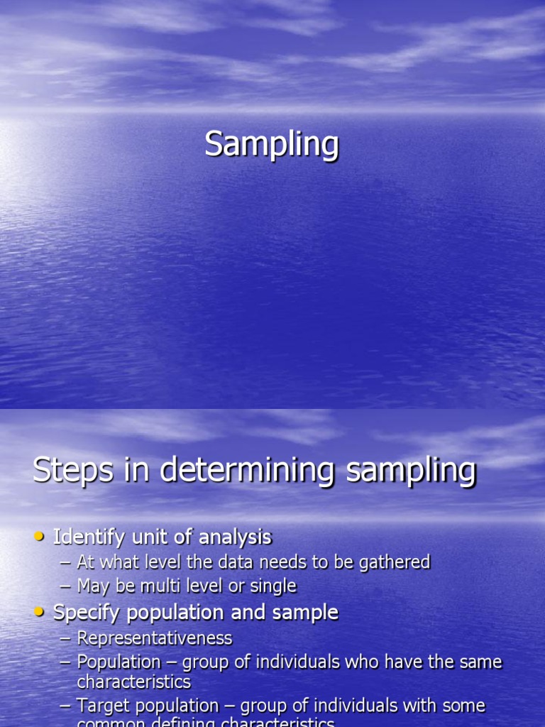 Lecture NotesNota 7 Sampling | PDF | Stratified Sampling | Sampling ...