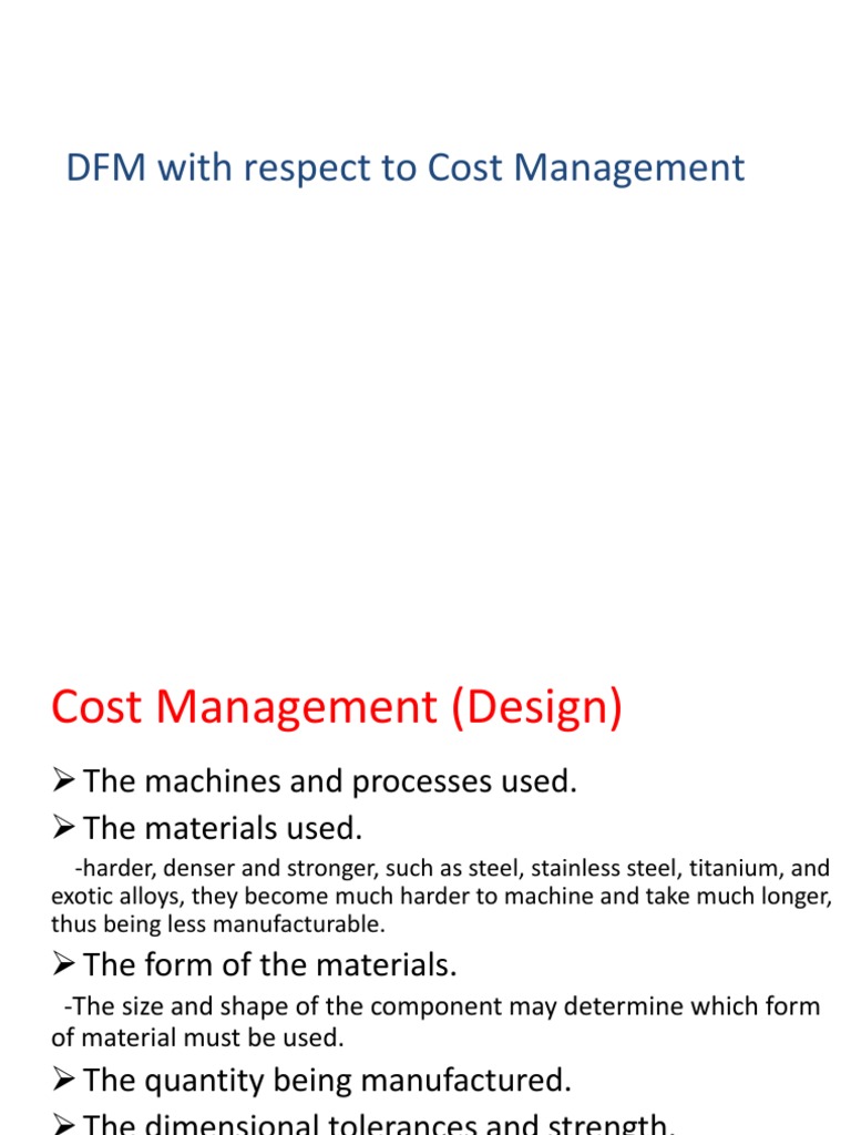 DFM With Respect To Cost Management | PDF | Art