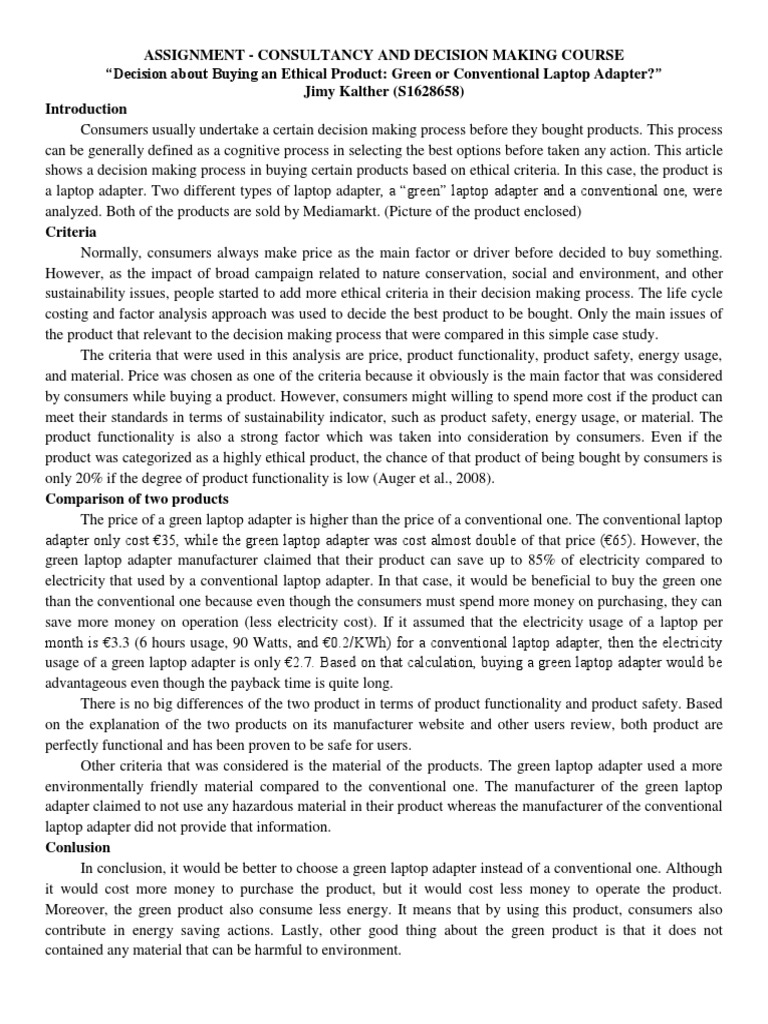 Consultancy Assignment | PDF