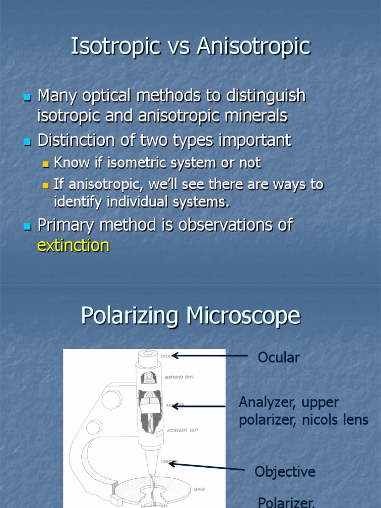 1.6 Isotropic and Anisotropic Minerals | Anisotropy | Optics