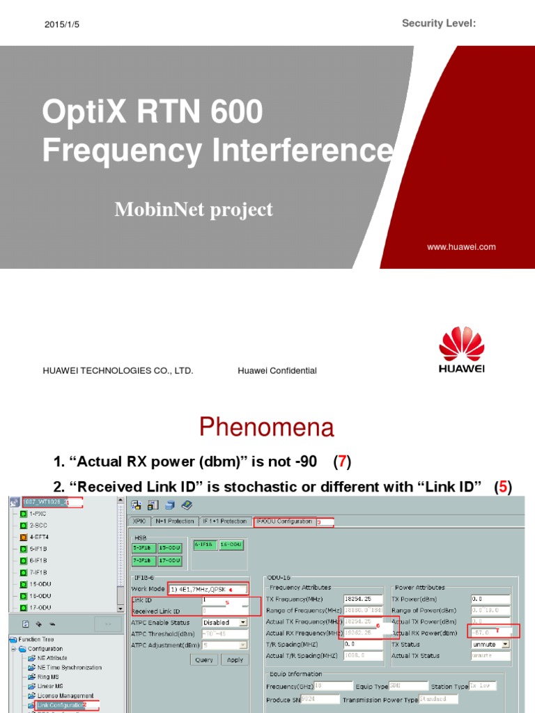 OptiX RTN 600 Frequency Interference | PDF | Electronic Engineering ...