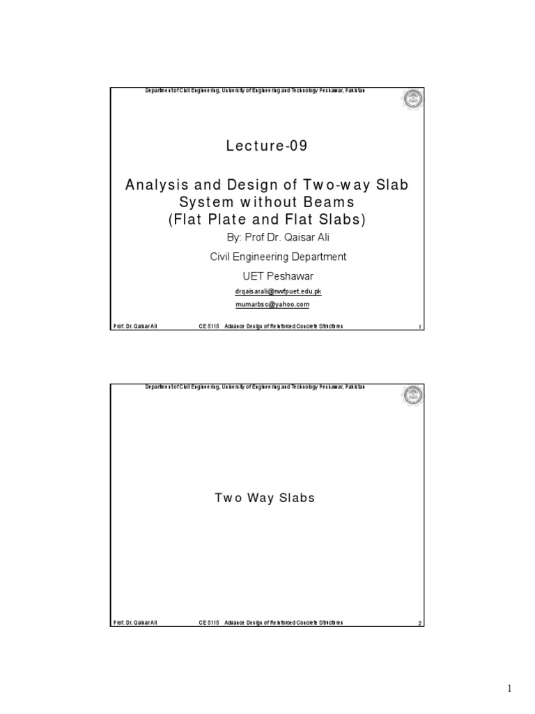 Two-Way Slab Design Methods | PDF | Beam (Structure) | Structural Steel