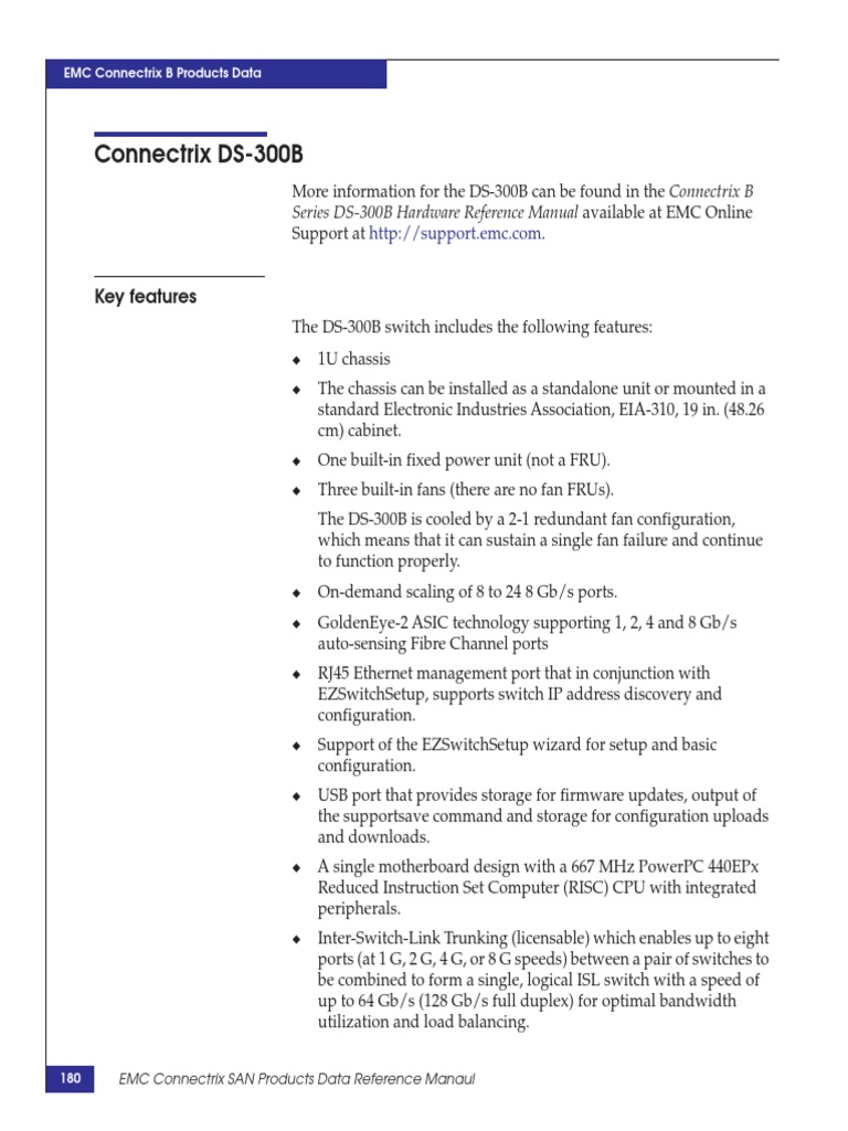Connectrix DS-300B: Key Features | PDF | Network Switch | Computer Network