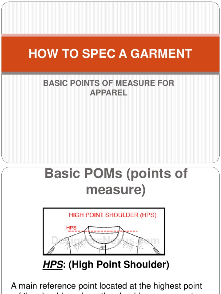How To Spec A Garment | PDF | Seam (Sewing) | Human Appearance