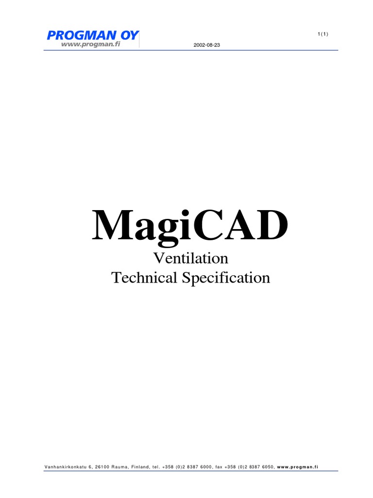 MagiCAD Ventilation Calculations | PDF | Duct (Flow) | Decibel