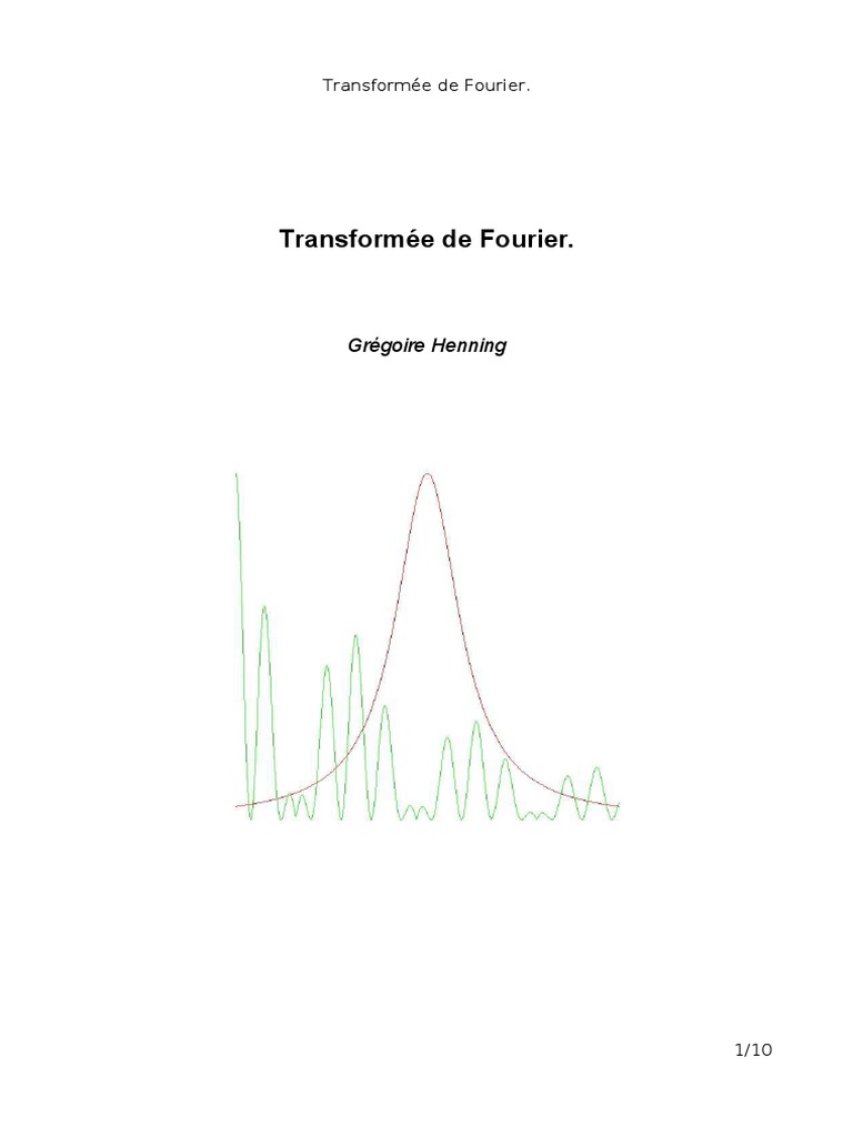 Transformée de Fourier et Usuelles | PDF | Méthodes et références ...