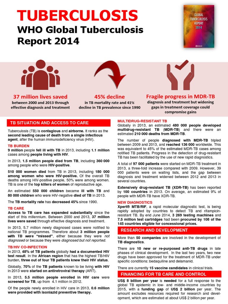 Tuberculosis: WHO Global Tuberculosis Report 2014 | PDF | Tuberculosis ...