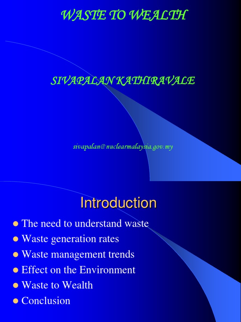 Waste Management: Turning Waste to Wealth | PDF | Municipal Solid Waste ...