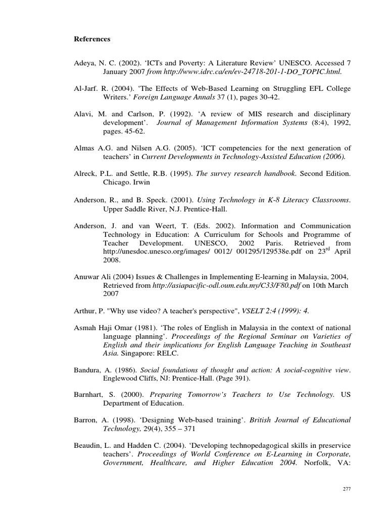 Reference Latest A | PDF | Educational Technology | English As A Second ...