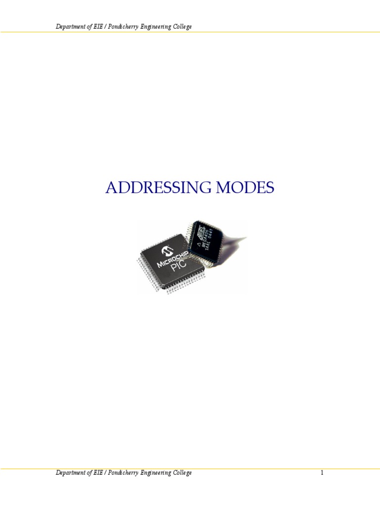 Addressing Modes of the 8051 Microcontroller: An Overview of Immediate ...