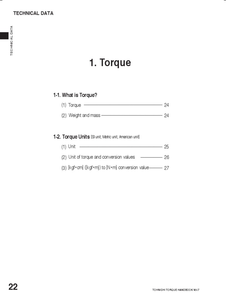 Tochini - Bolt Torque Guide | PDF | Kilogram | Mass