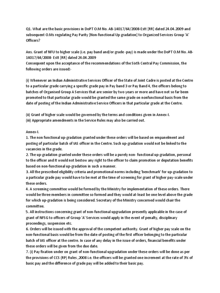 Non Functional Upgradation | PDF | Virtue | Government