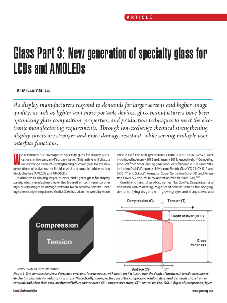 Glass Part 3:: New Generation of Specialty Glass For Lcds and Amoleds ...